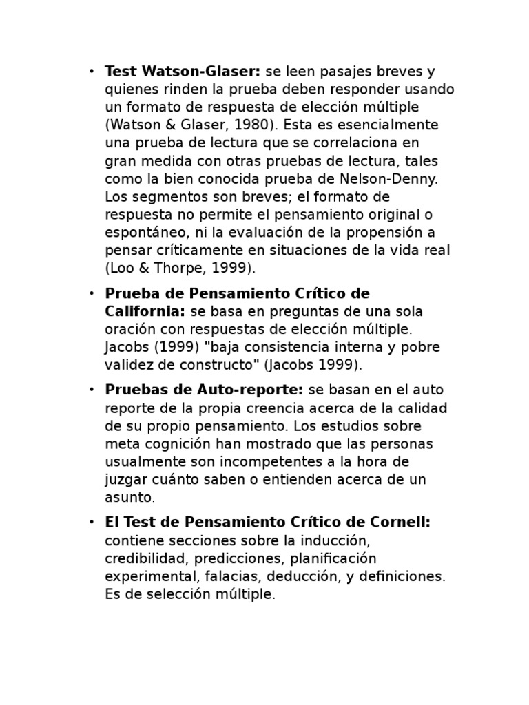 Test Watson | PDF | Crecimiento personal y profesional | Ciencia y ...