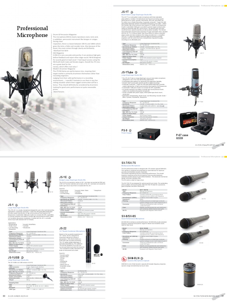 Wired Microphone | PDF | Microphone | Loudspeaker