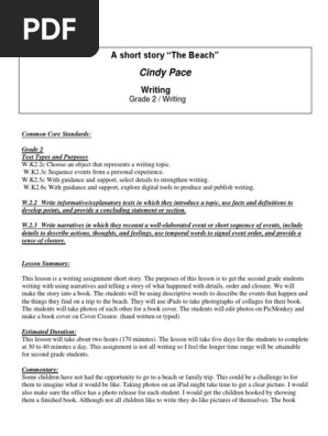 Writing Lesson Plan/A Short Story