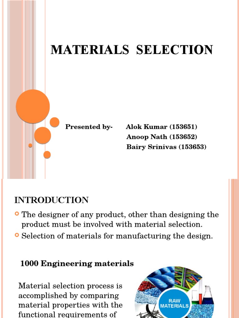 A Comprehensive Guide to Materials Selection: Evaluating Candidate ...