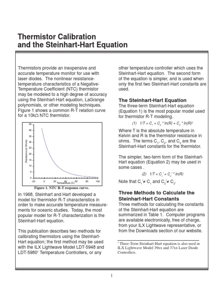 Thermistor Calibration | PDF | Calibration | Accuracy And Precision
