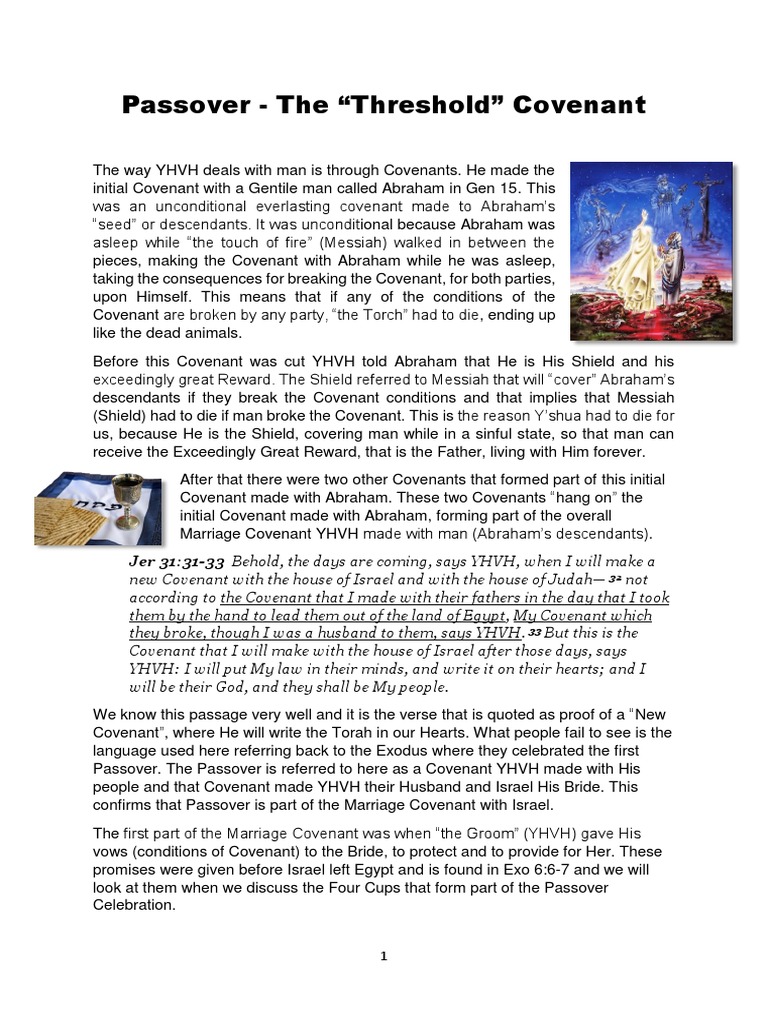 Passover The Threshold Covenant | PDF | Covenant (Biblical) | Passover