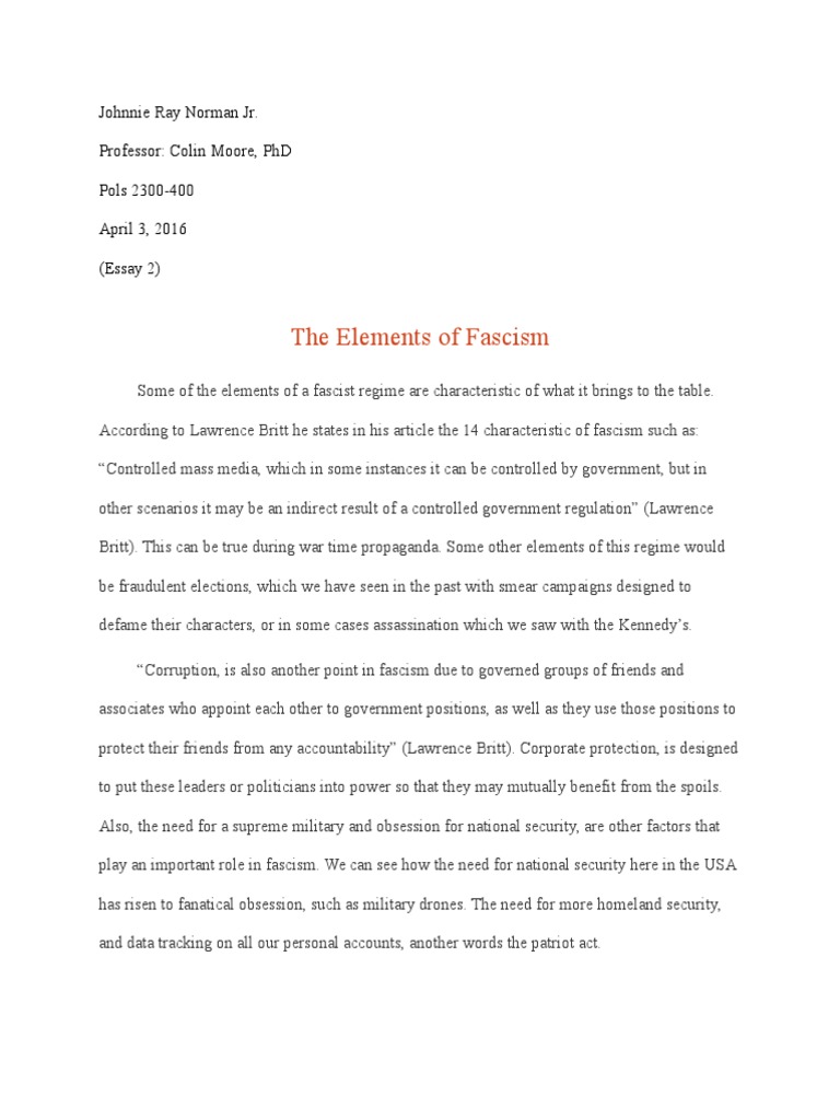 Key Elements of Fascism Explained | PDF | Fascism | Racism