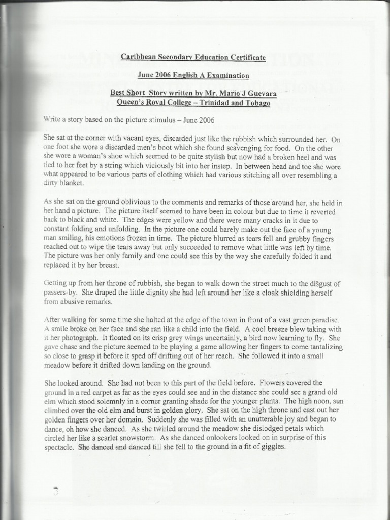2006 Best Csec Short Story | PDF