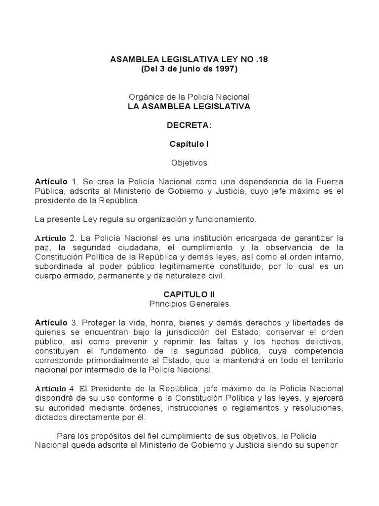 Ley 18 Panama | PDF | Panamá | Policía
