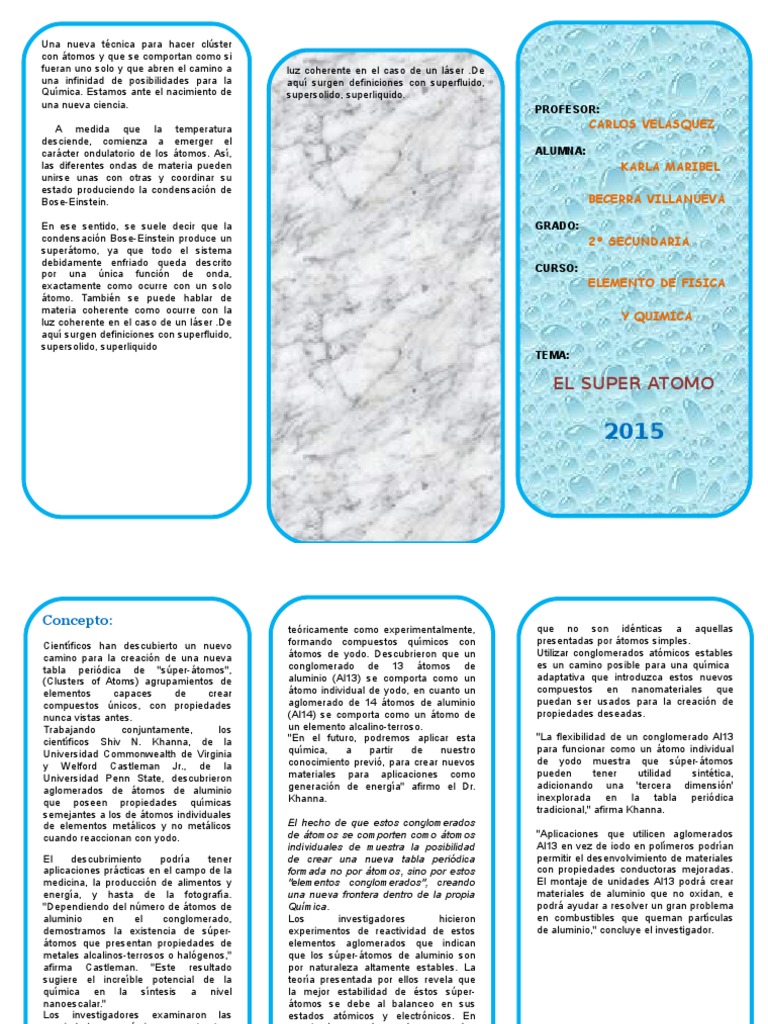 El Super Atomo | PDF | Átomos | Tabla periódica