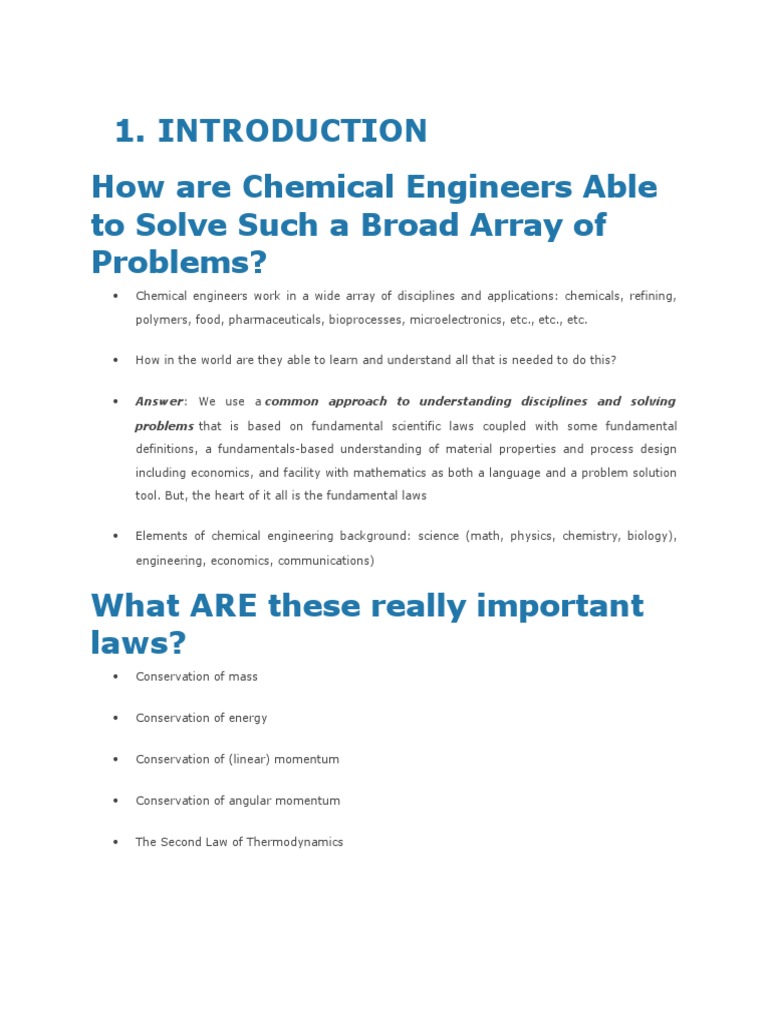 How Are Chemical Engineers Able To Solve Such A Broad Array of Problems ...