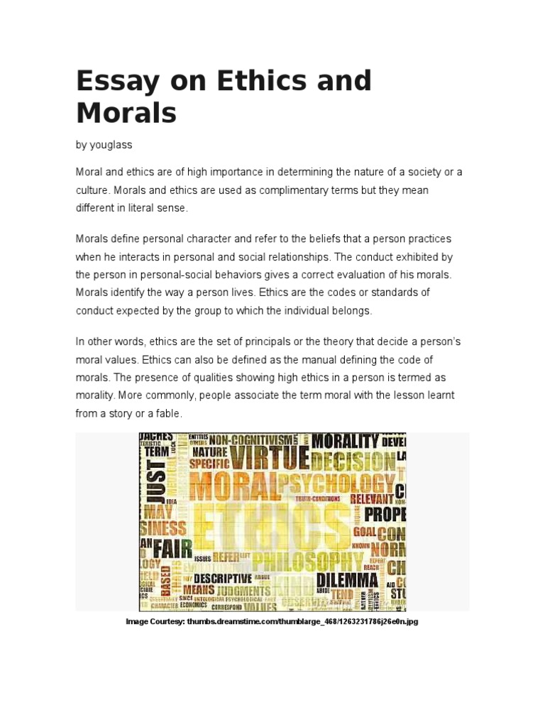 Essay On Ethics For All | PDF | Value (Ethics) | Norm (Social)