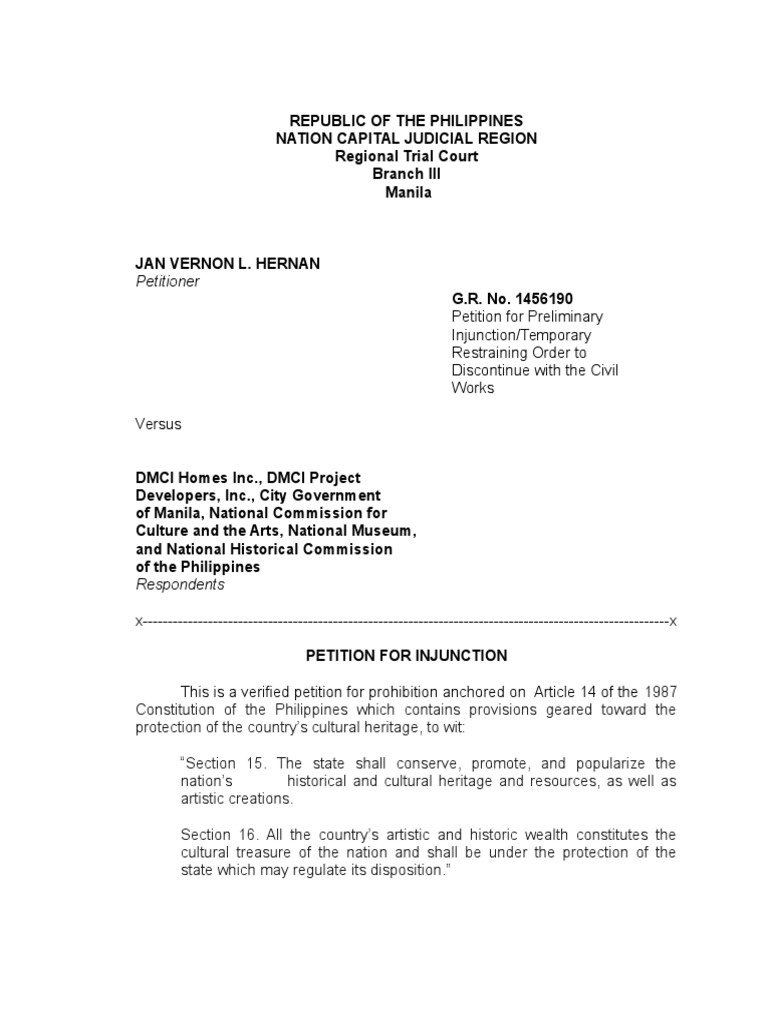 Legre Petition | Download Free PDF | Manila | Injunction