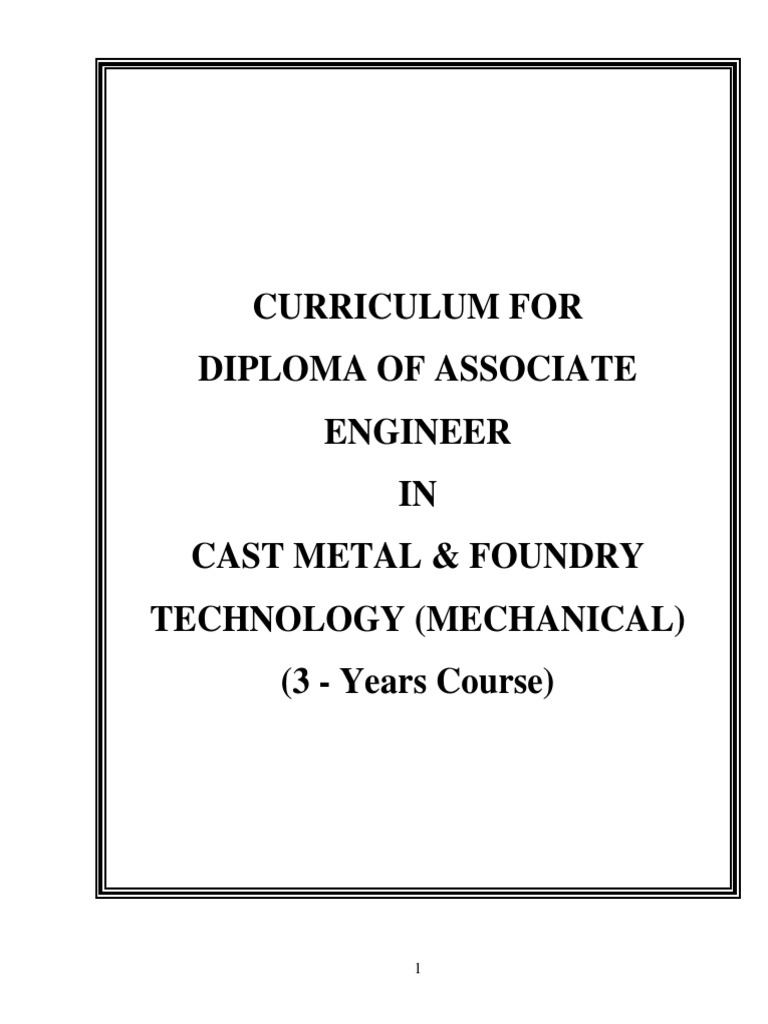 Diploma in Cast Metal Technology | PDF | Trigonometric Functions ...