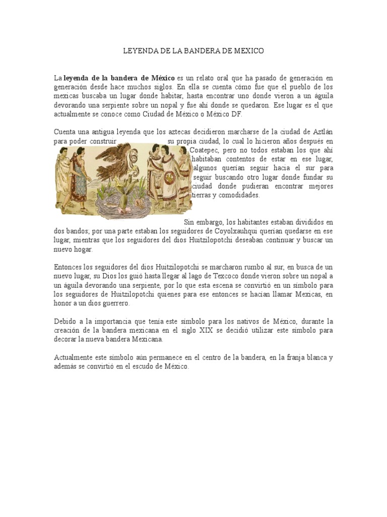 Leyenda de La Bandera de Mexico | PDF
