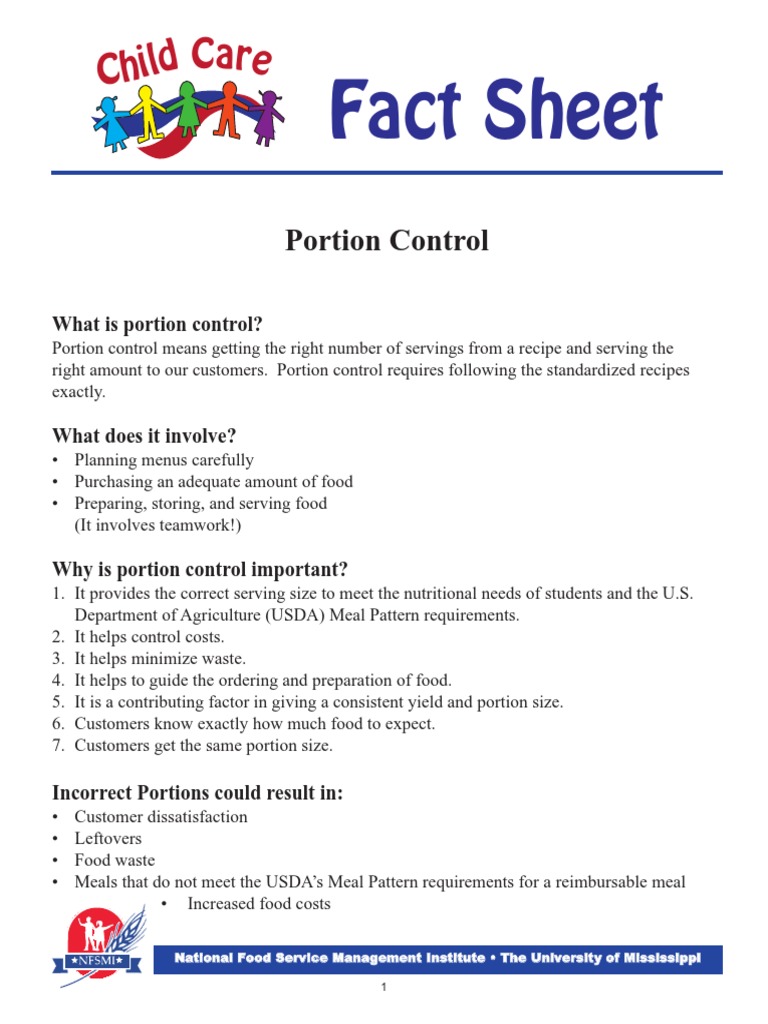 CAPE Food and Nutrition portion control notes | Foods | Nutrition