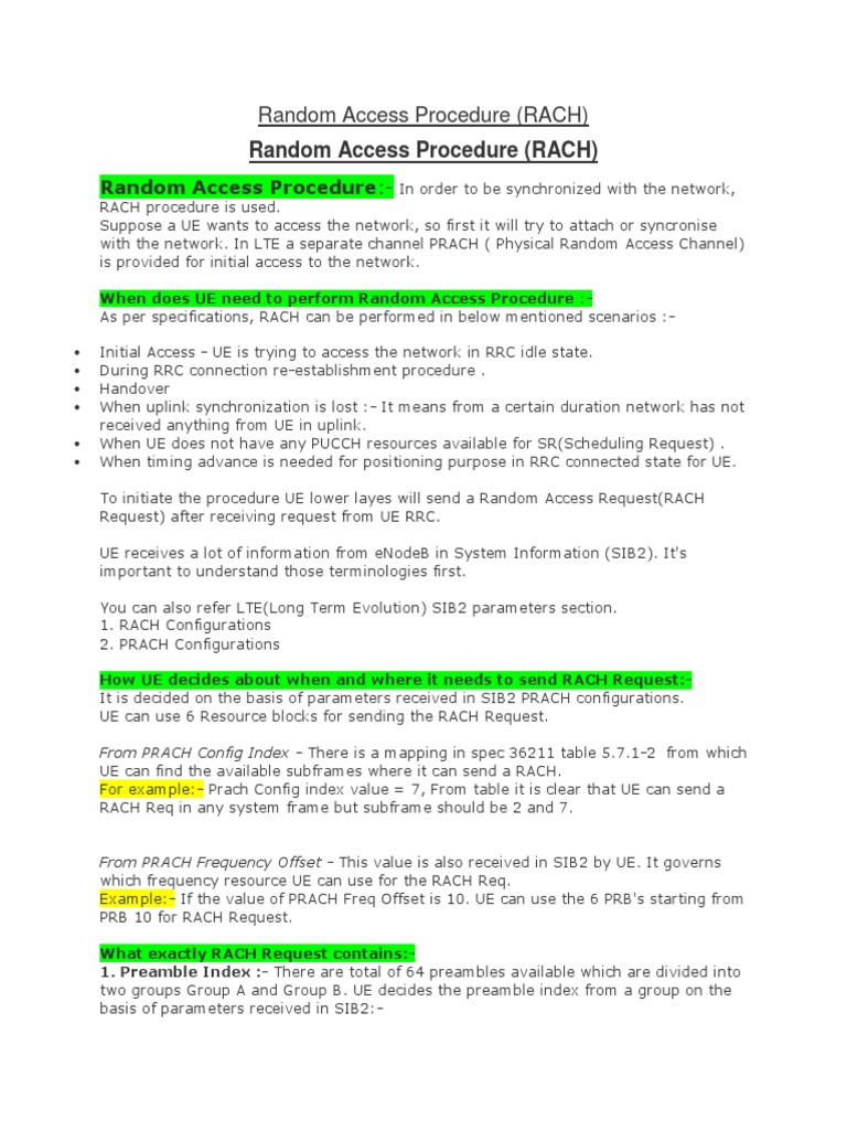 Random Access Procedure | PDF | Mimo | Orthogonal Frequency Division Multiplexing