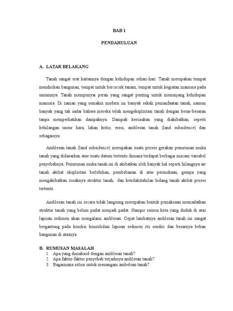 Amblesan Tanah | PDF | Sains & Matematika