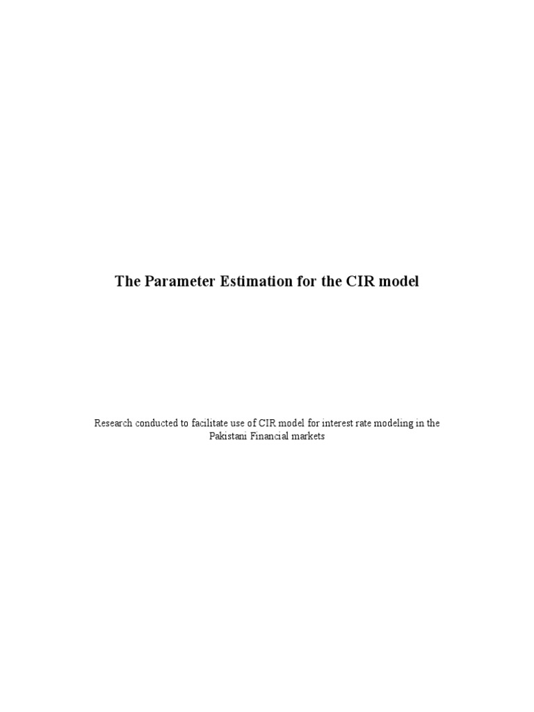 CIR Model Parameters PDF | PDF | Yield Curve | Least Squares