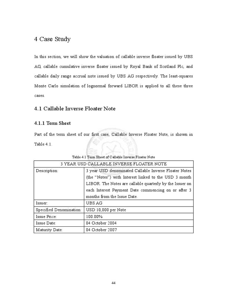 Inverse Floater Valuation Parameters | PDF | Swap (Finance) | Yield Curve