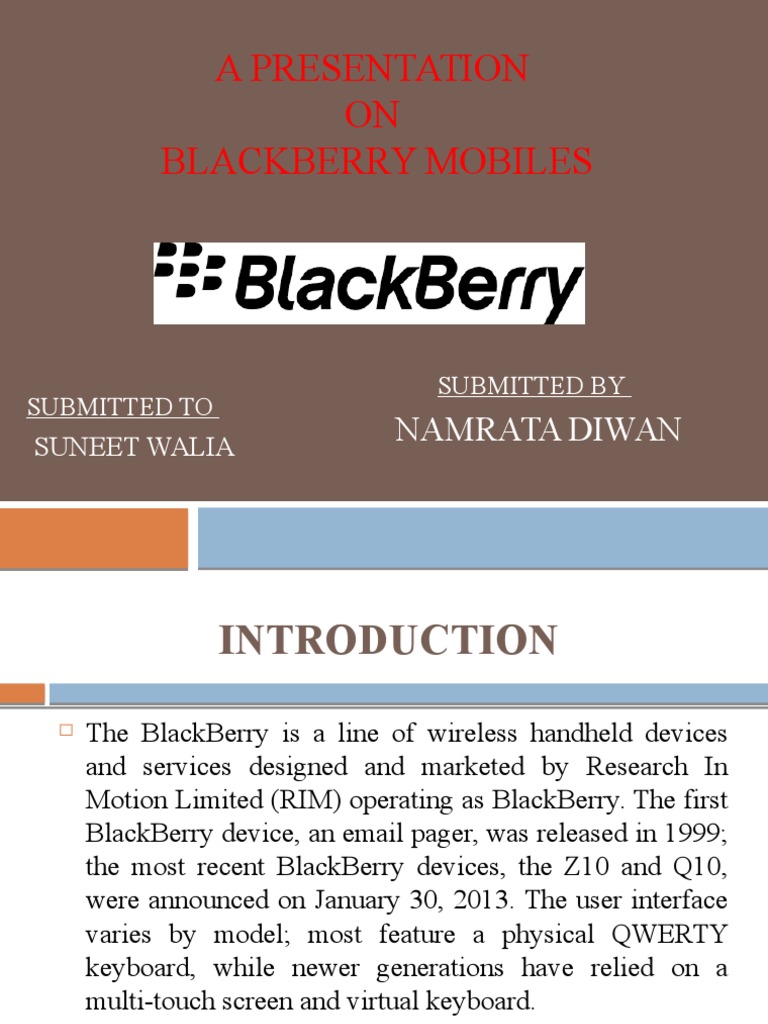 On Blackberry | Download Free PDF | Blackberry | Mobile Device