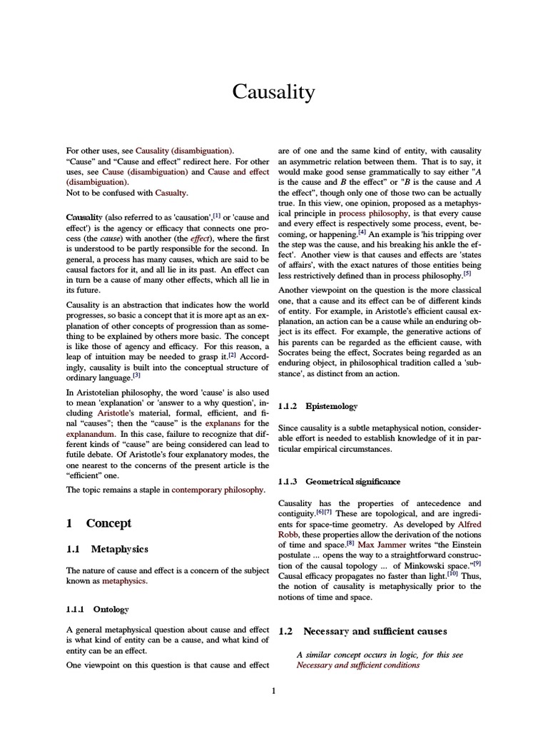 Causality | PDF | Causality | Aristotle