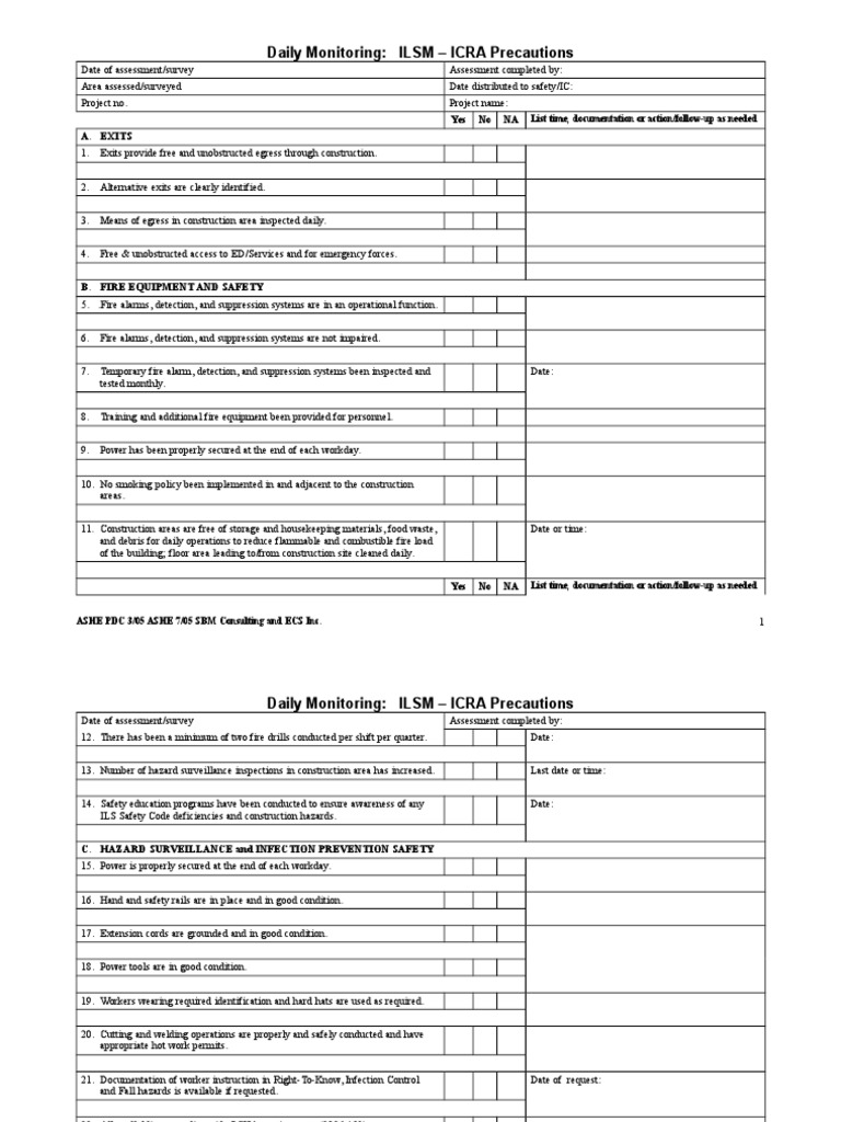 Ilsm Icra Monitor | PDF | Infection Control | Safety
