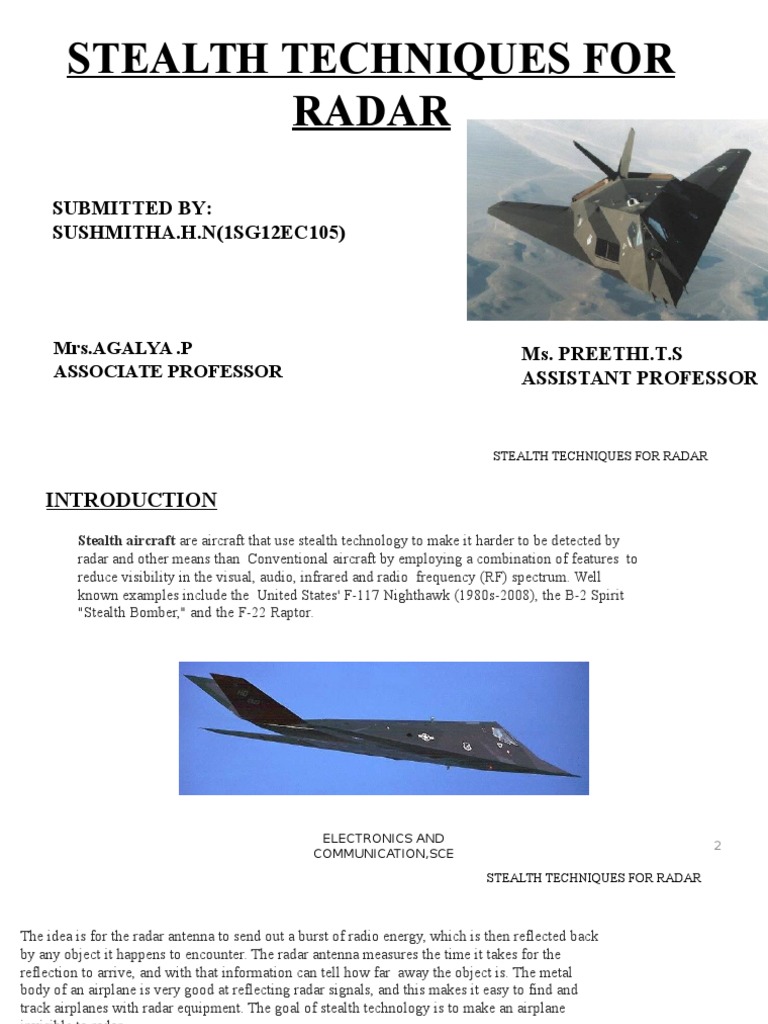 Stealth technology ppt | Radar | Infrared | Free 30-day Trial | Scribd