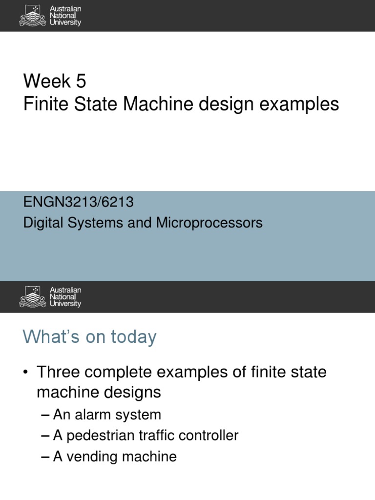 Finite State Machine Design Examples | PDF | Electronics | Computer ...