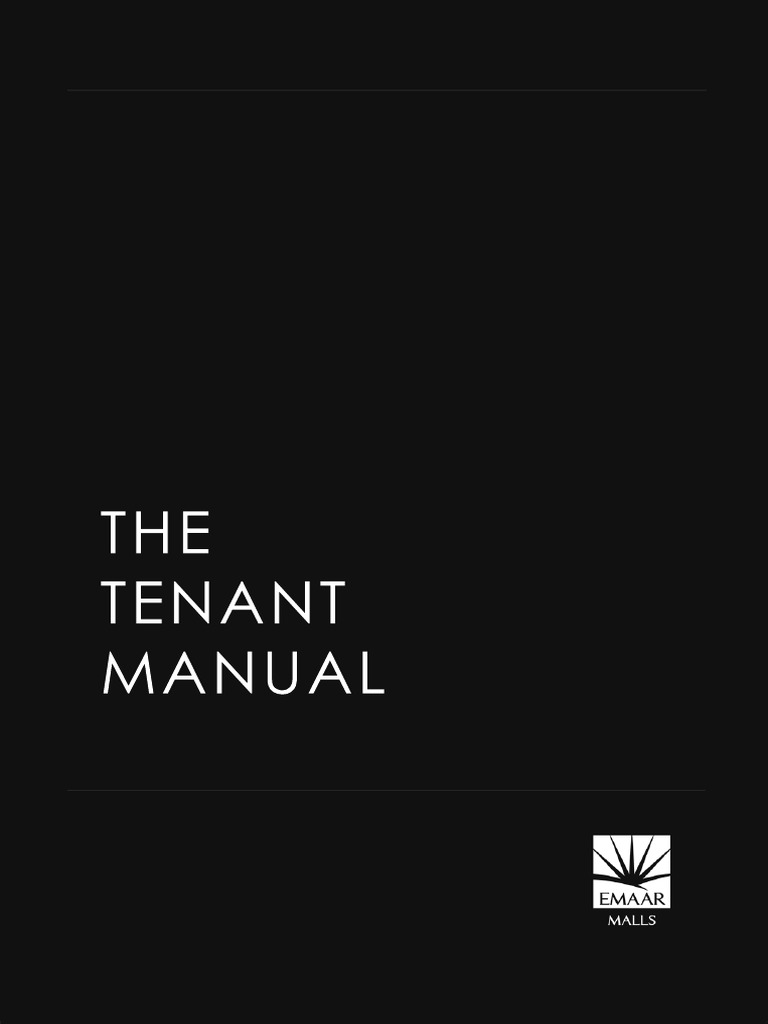 Emaar Tenant Manual - DUBAI MALL | PDF | Door | Leasehold Estate