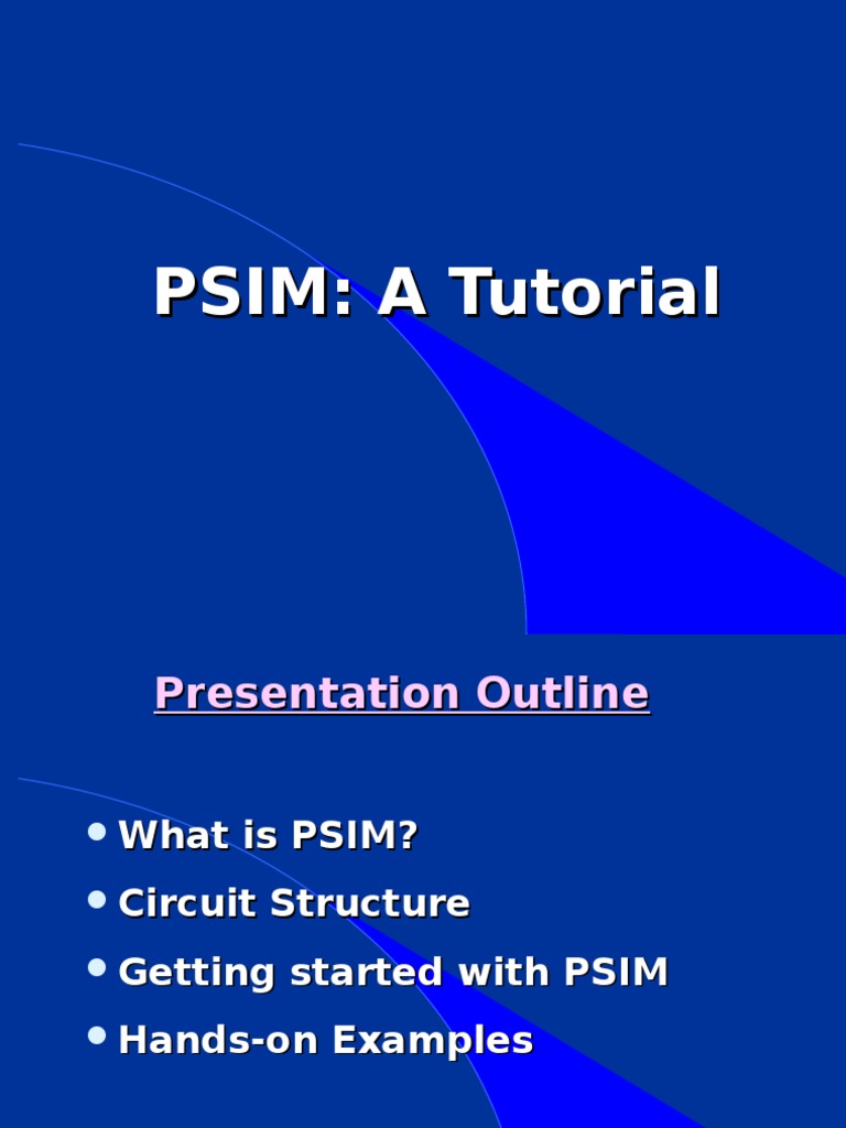 PSIM Tutorial | Download Free PDF | Electrical Network | Power Electronics