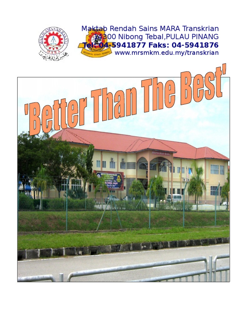 Info MRSM Transkrian, Pulau Pinang 2008 - 1 | PDF