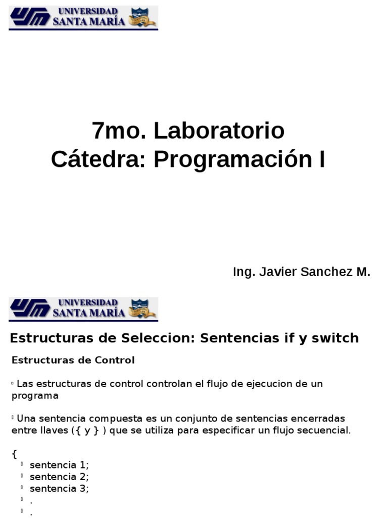 6 Sentencias If Else Switch | PDF | Flujo de control | C