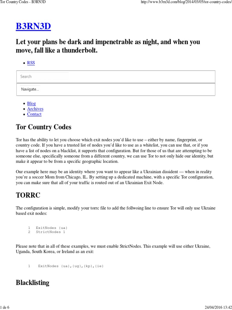 Tor Country Codes | PDF | Tor (Anonymity Network) | Crime Prevention
