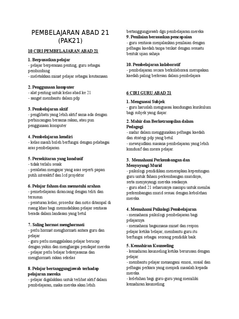 Pembelajaran Abad 21 | PDF