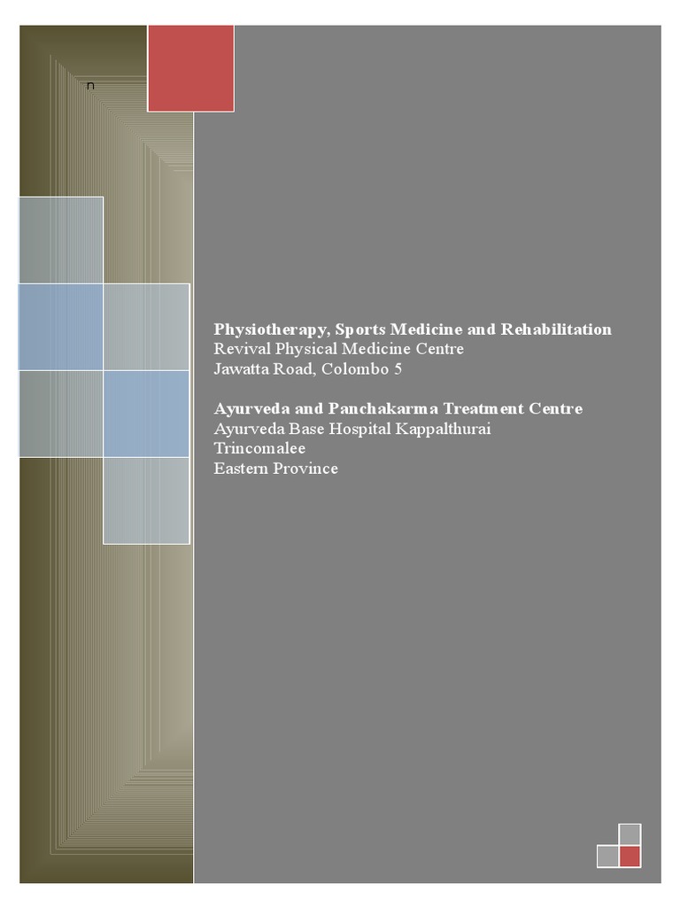 Elective Report | PDF | Ayurveda | Physical Therapy