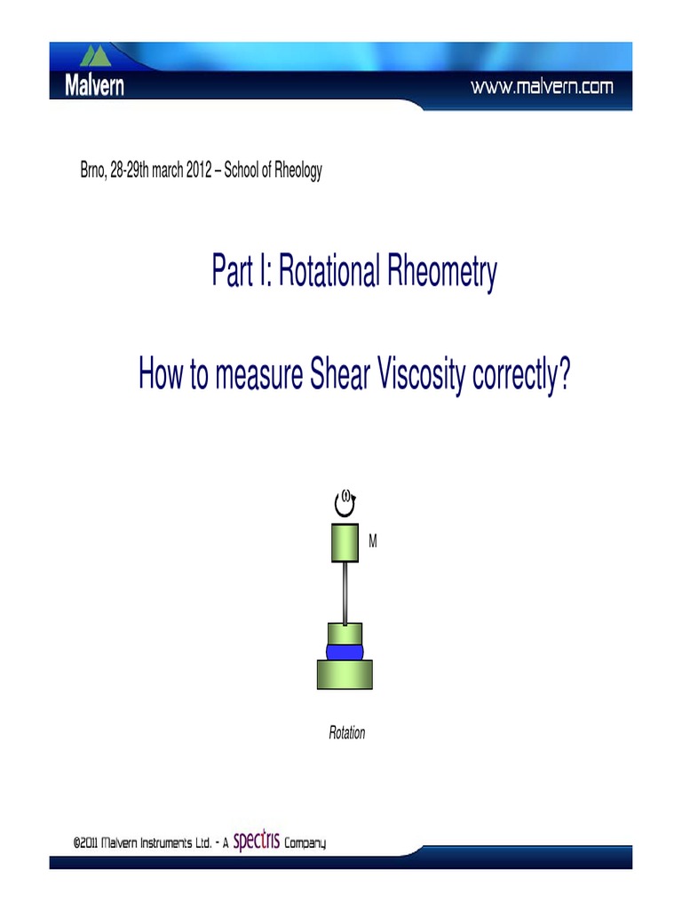 Rotational Rheometry | PDF | Shear Stress | Viscosity