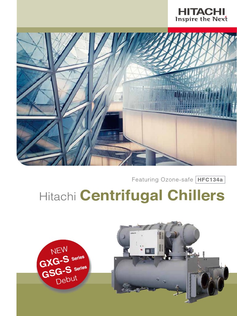 Hitachi Centrifugal Chillers | PDF | Gas Compressor | Heat Exchanger