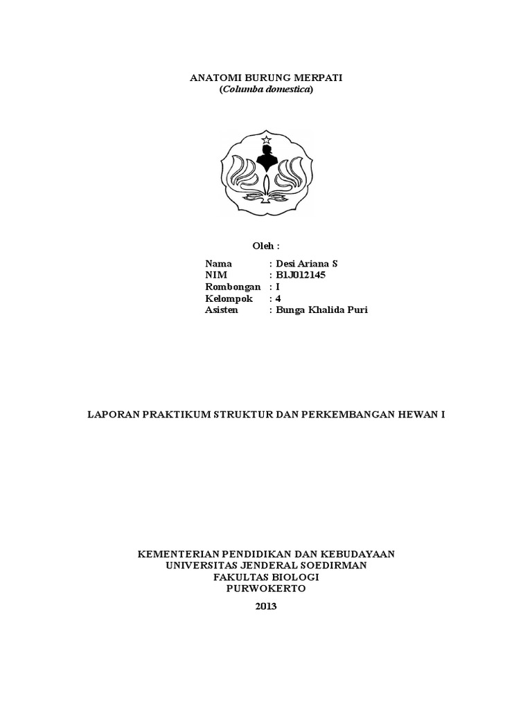Anatomi Burung Merpati Ai | PDF | Kesehatan Holistik | Sains & Matematika