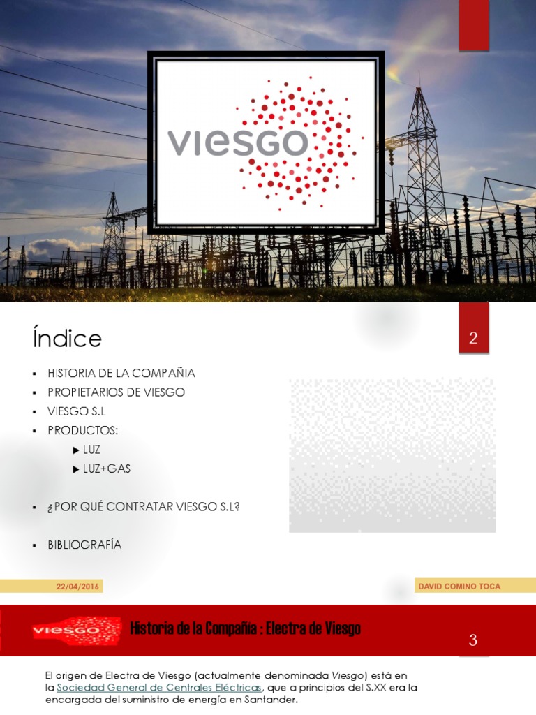 Historia y Productos de Viesgo | PDF | Poder (Física) | Energia electrica