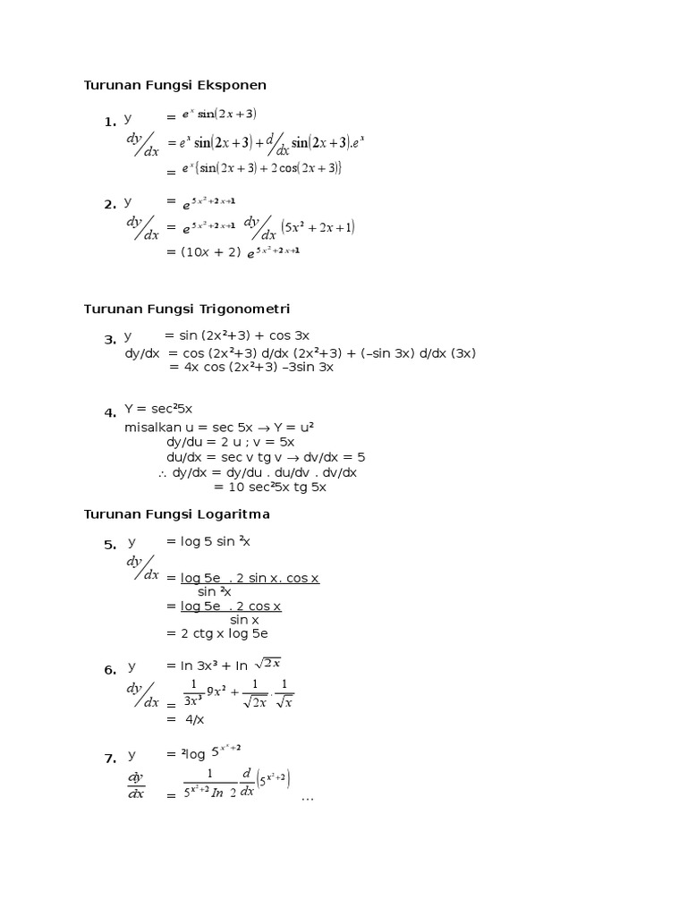 Contoh Soal Fungsi Transenden | PDF