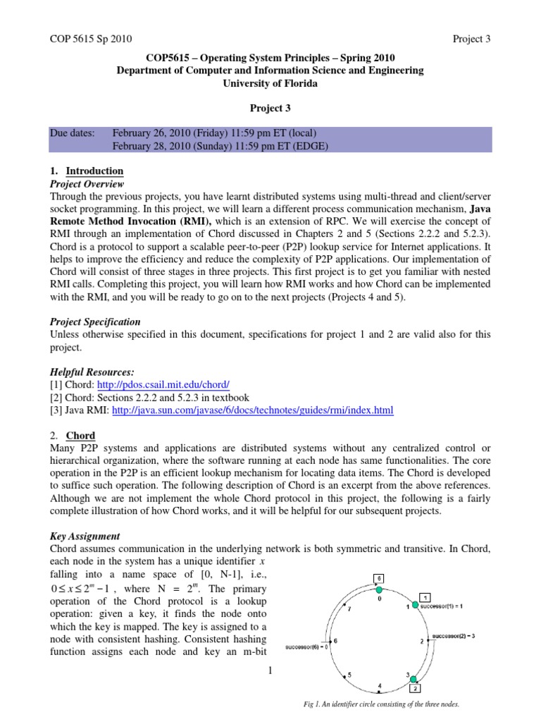 Chord Implementation Using RMI | PDF | Peer To Peer | Computer Programming