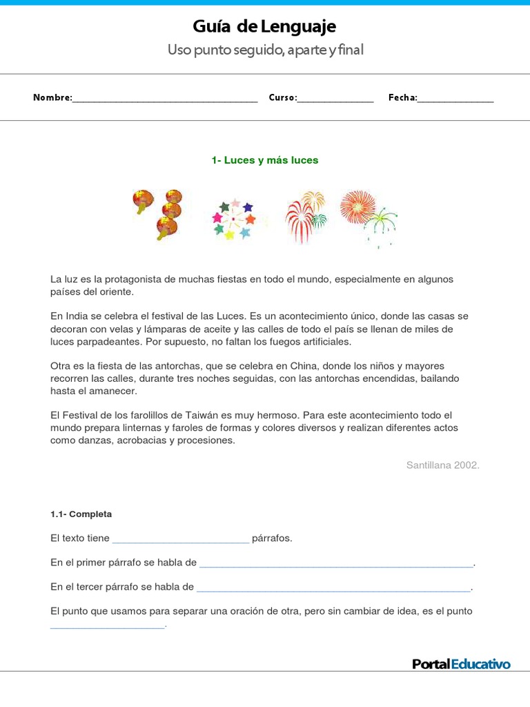 GUIA PARA CLASE OK Uso Punto Seguido Aparte Final