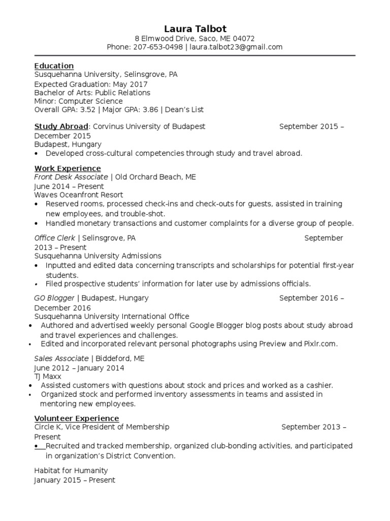 Laura Talbot's Resume: PR & Tech Skills | PDF | Career & Growth