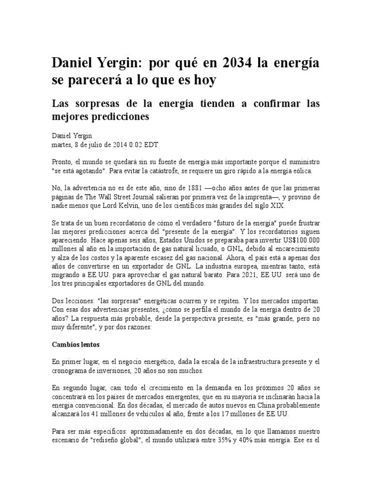 Daniel Yergin | PDF | Petróleo | La energía nuclear