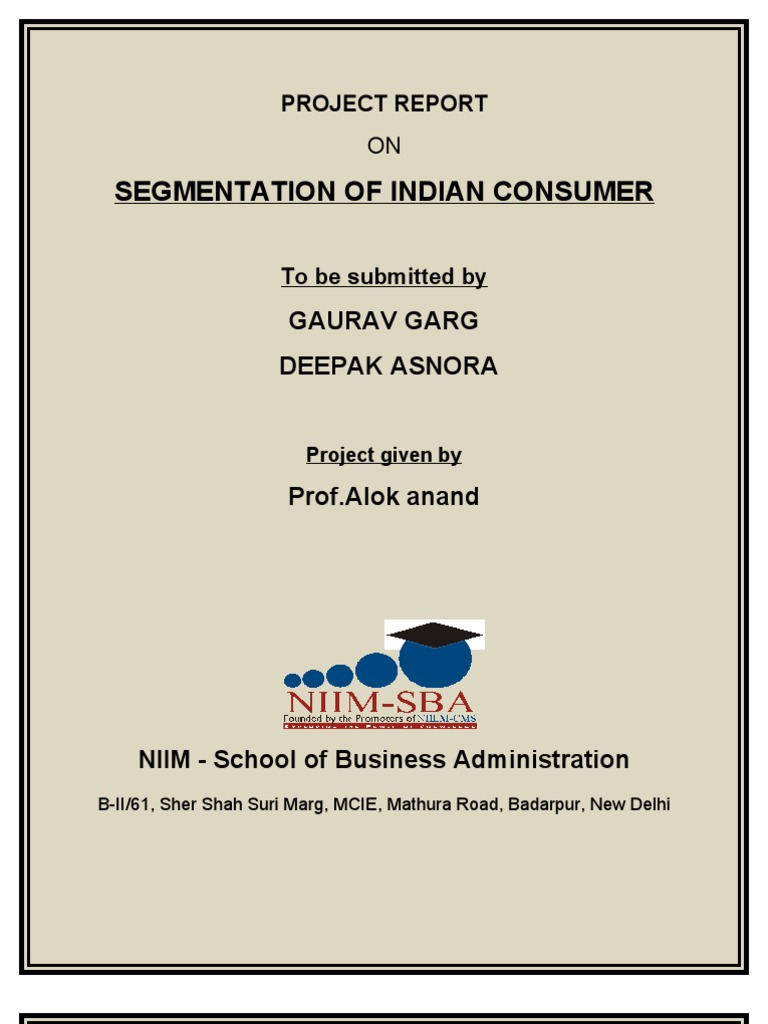 Indian Consumer Segmentation Analysis | PDF | Market Segmentation ...