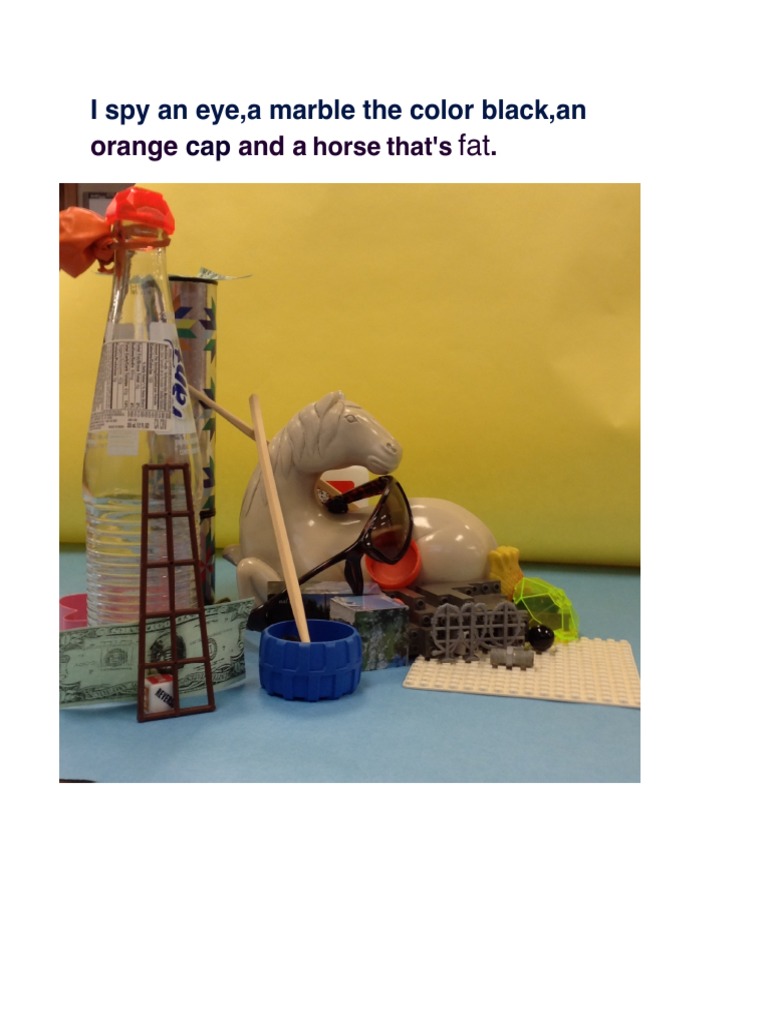 Orange and A .: I Spy An Eye, A Marble The Color Black, An | PDF