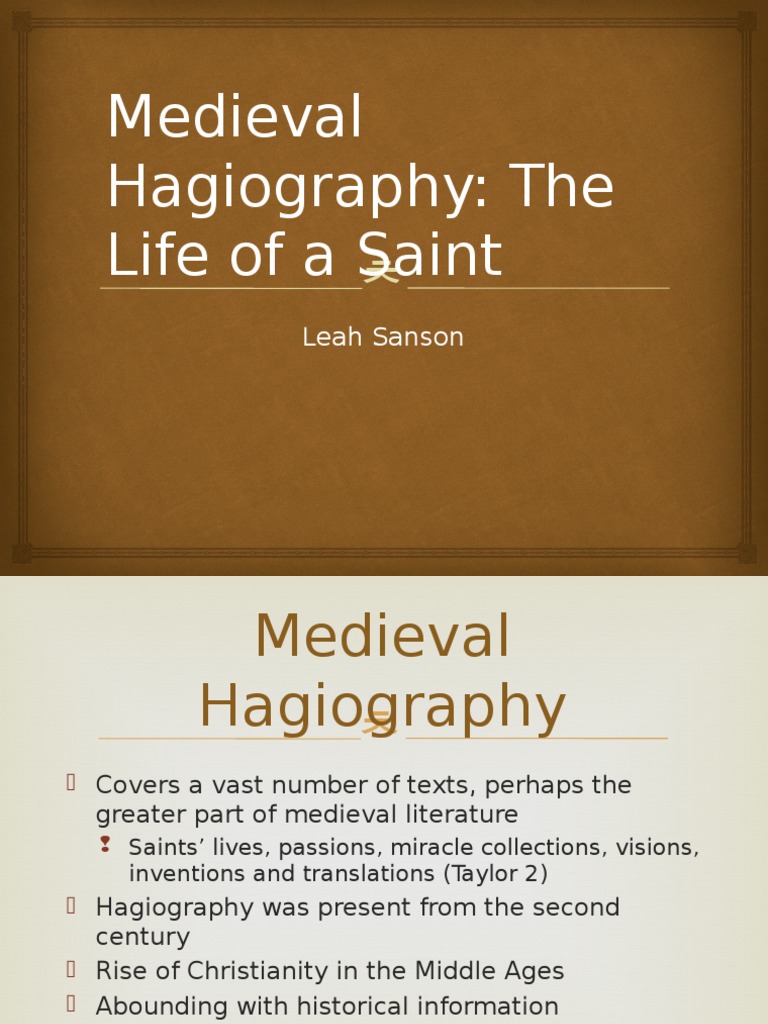 Medieval Hagiography Presentation | PDF | Saint