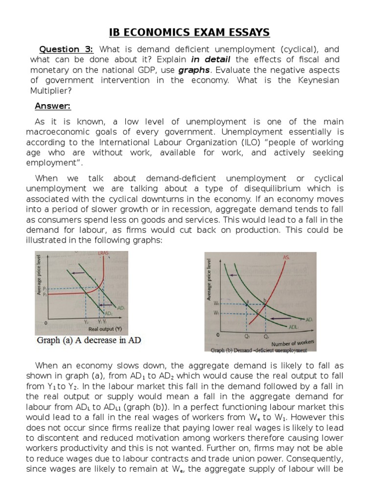Understanding Demand-Deficient Unemployment | PDF | Fiscal Policy ...