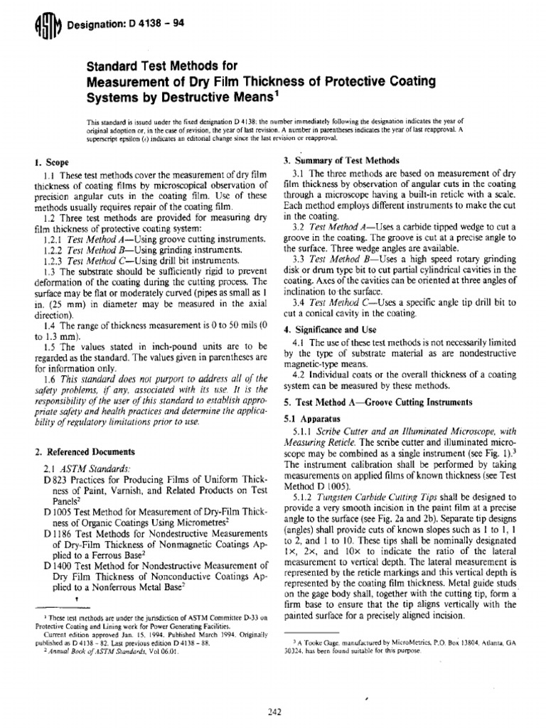 Astm D 4138 (Eps Destructivo) | PDF