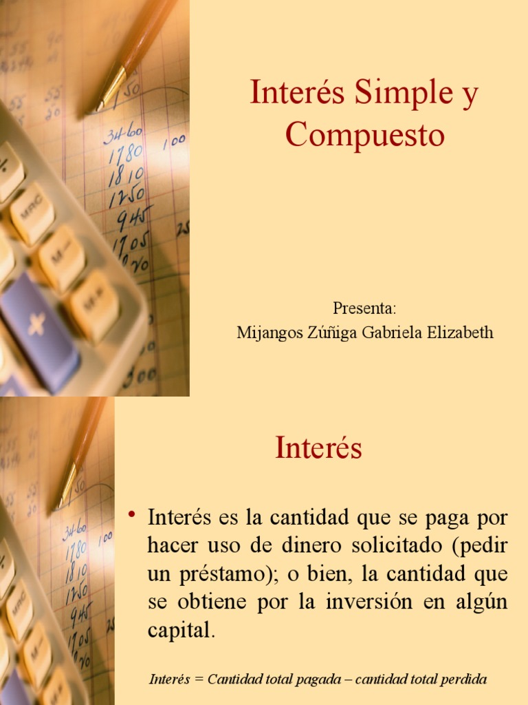 Interés Simple y Compuesto | PDF | Interés | Tasas de interés