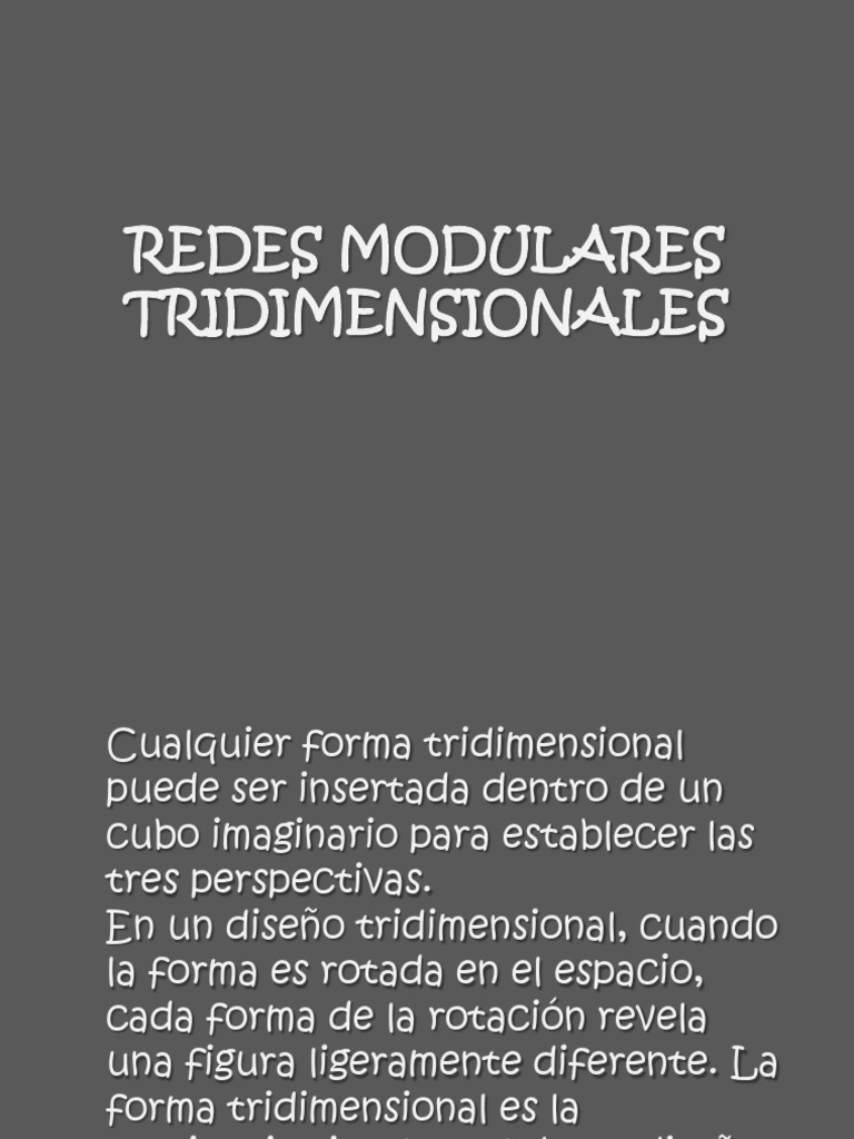Redes Modulares Tridimensionales | PDF