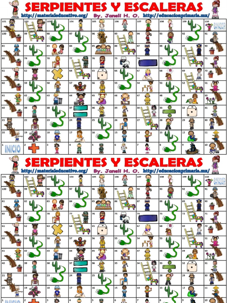 Serpientes y Escaleras Didacticas | PDF | Deportes y actividades al ...