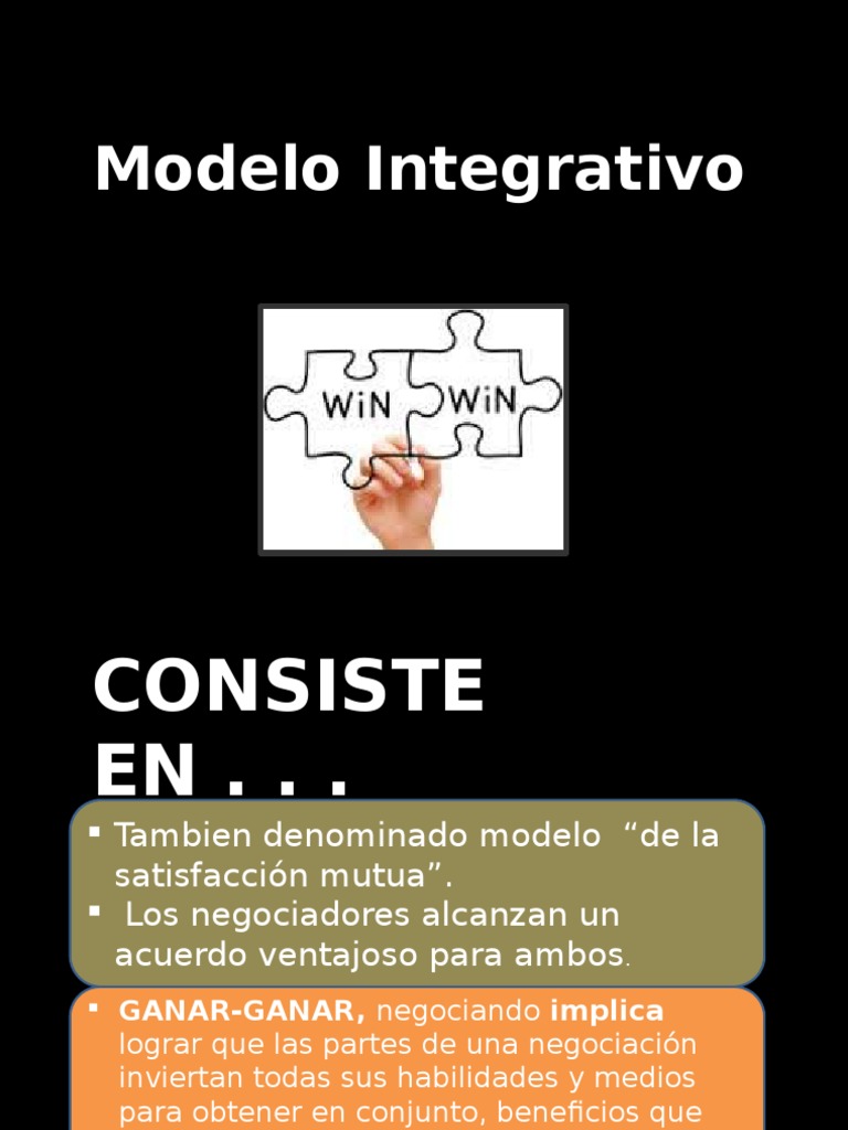 Modelo Integrativo - WIN WIN | PDF | Negociación | Economias